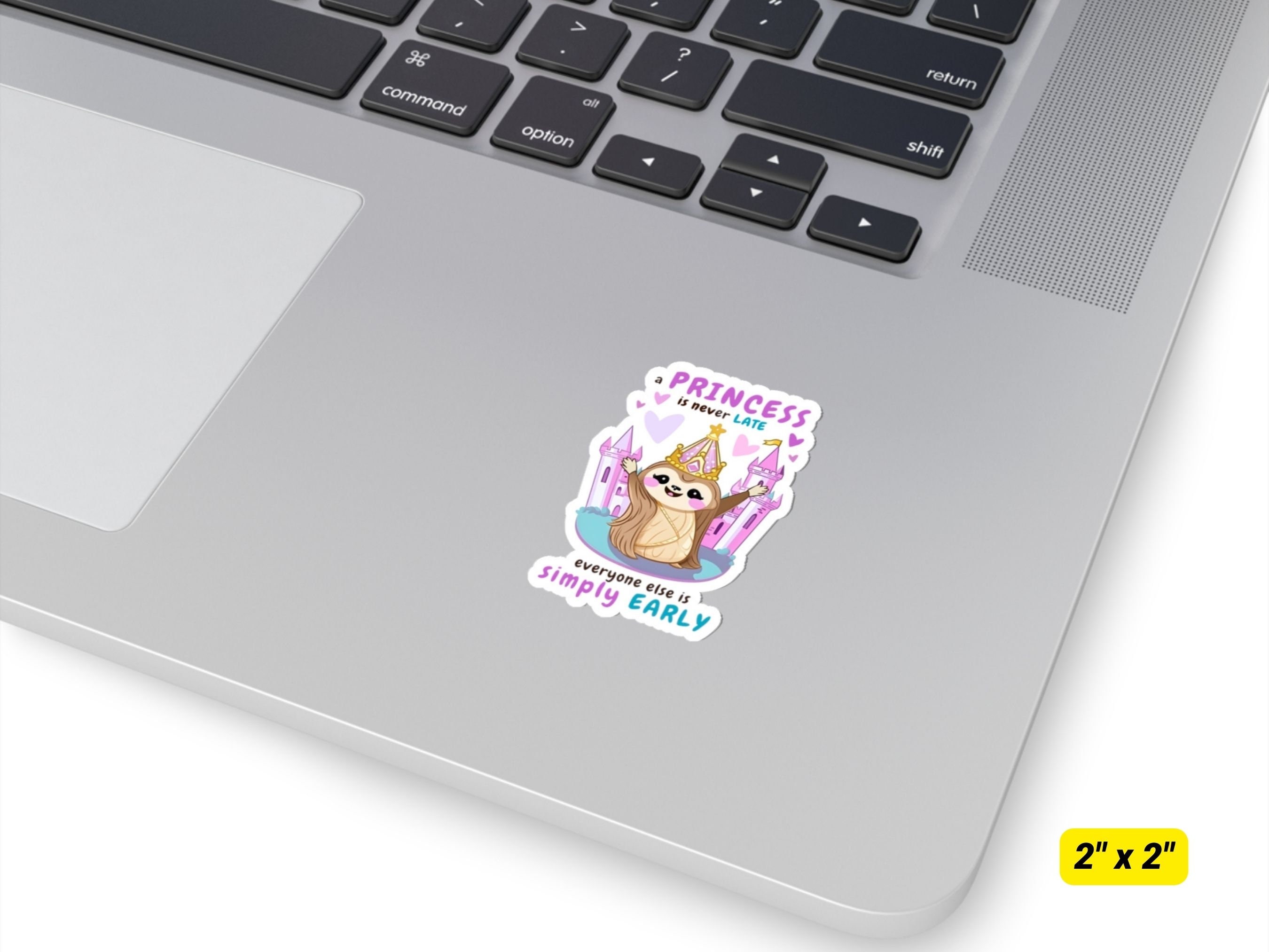 Sloth Princess Sticker, Cute Sloth Sticker, a Princess is Never Late Sticker, Sloth Decal, Sloth ...