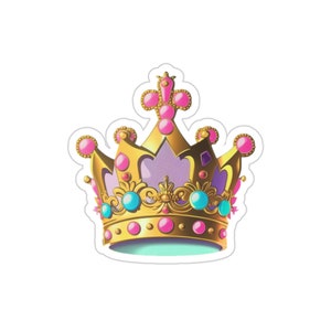 Princess Crown Sticker, Vinyl Stickers, Mini Crown Stickers, Cute Crown ...