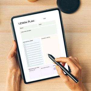 Printable Lesson Plan Template - Digital and Physical Use, for Teachers ...