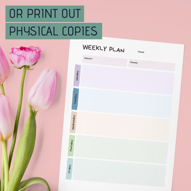 Monthly, Weekly & Daily Lesson Plan Template Set - Digital and Physical ...