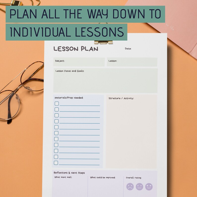 Monthly, Weekly & Daily Lesson Plan Template Set - Digital and Physical ...