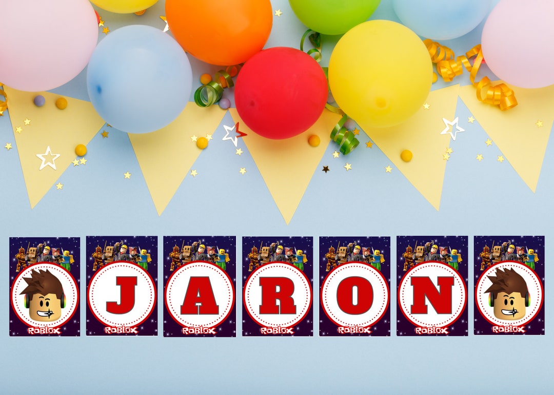 DIY Roblox Banner Roblox Birthday Banner Roblox Bunting - Etsy