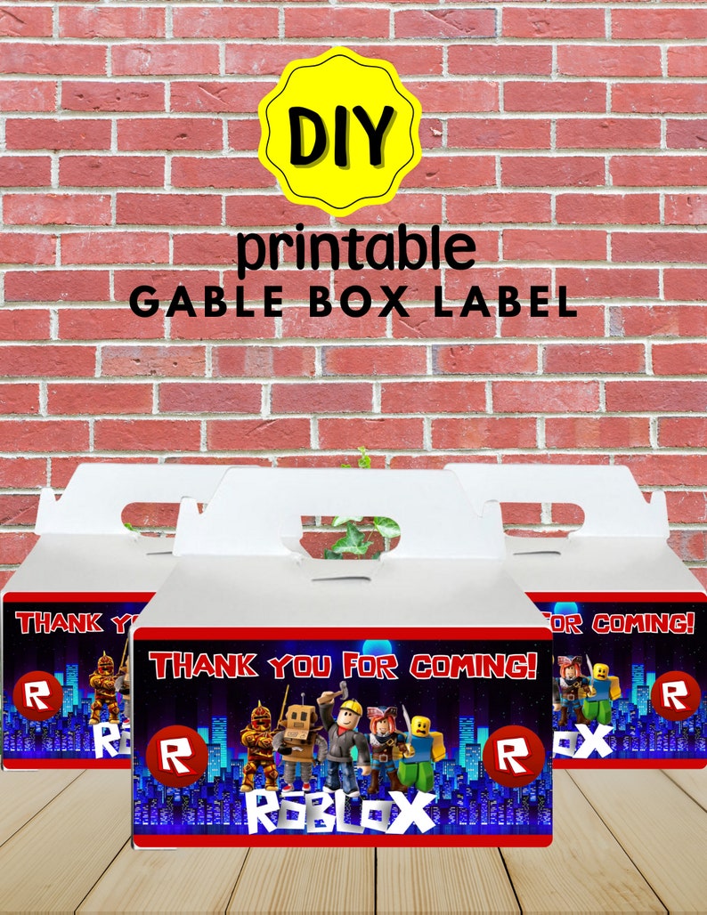 Roblox Gable Box Labels, Free Customize, Printable Stickers, Instant ...