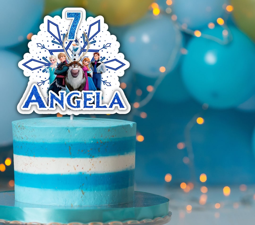 Frozen Cake Topper, Free Customize, Cake Topper, Digital File ...
