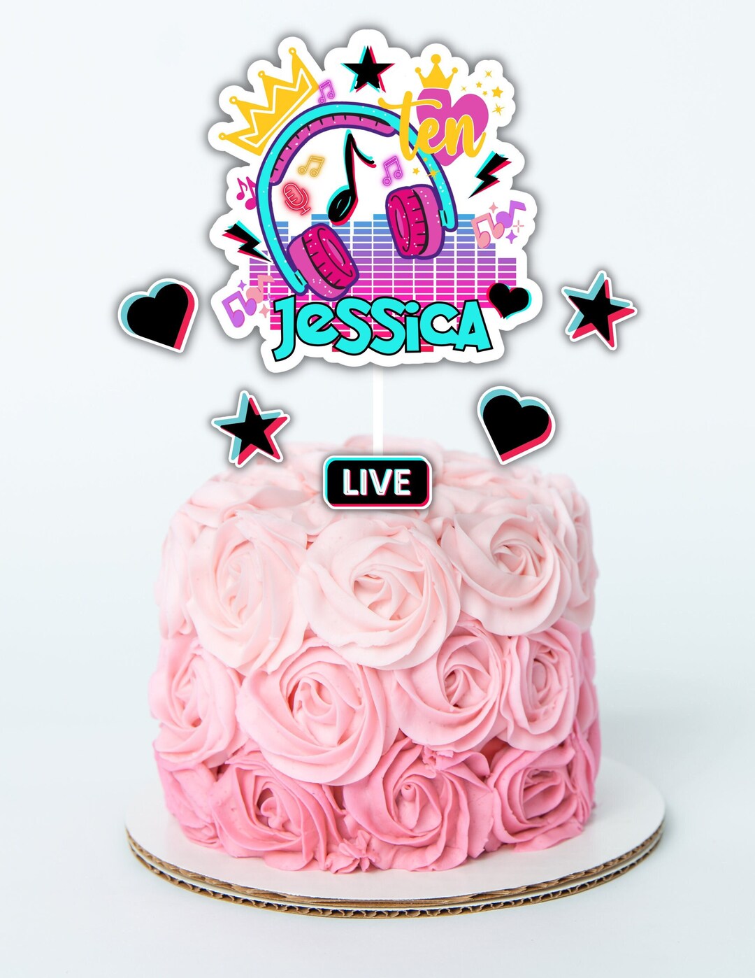 Musical Cake Topper, Free Cupcake Toppers, Free Customize, Digital File ...