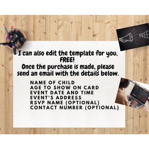 Birthday Invitation Free Customization Personalized and - Etsy