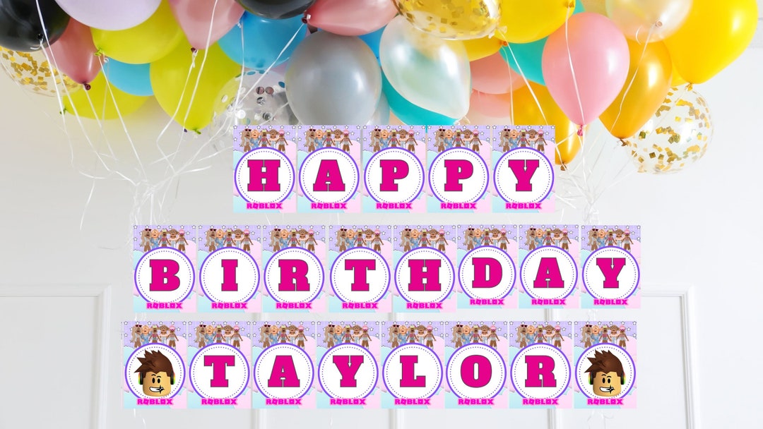 Birthday Banner, Birthday Bunting, Customized Banner, Digital Download ...