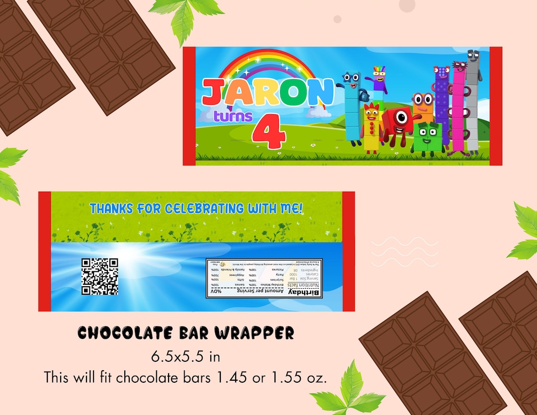 Numberblocks Chocolate Wrappers, Free Customize, Printable File ...
