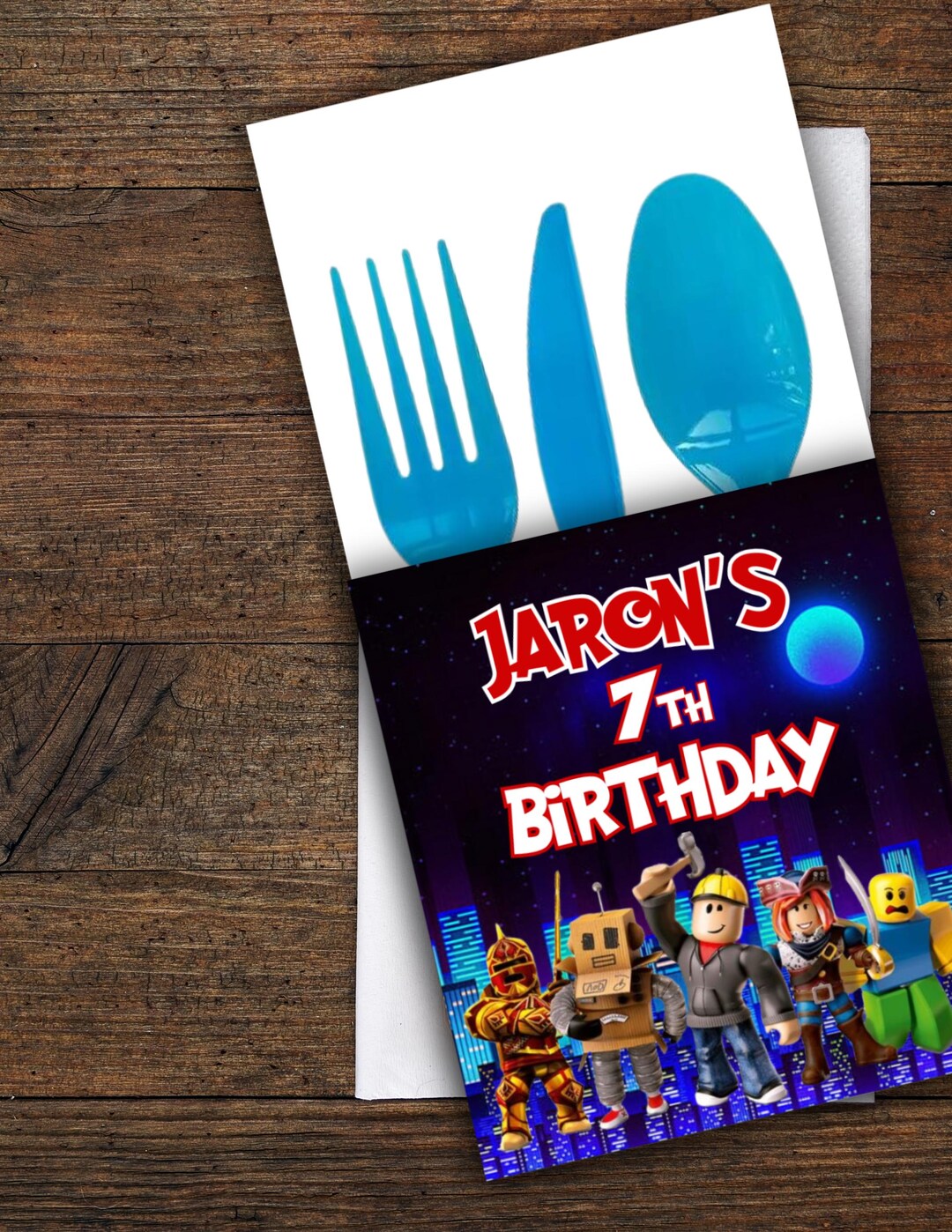 Roblox-themed Cutlery Pouch, Free Customize, Digital Download ...