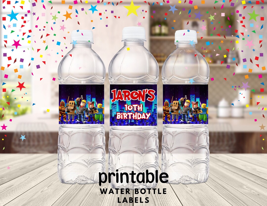 Water Bottle Labels, Free Customize, Printable File, Digital Download ...