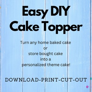 Alpha Blocks Cake Topper, Free Customize, Custom Digital Cake Topper ...