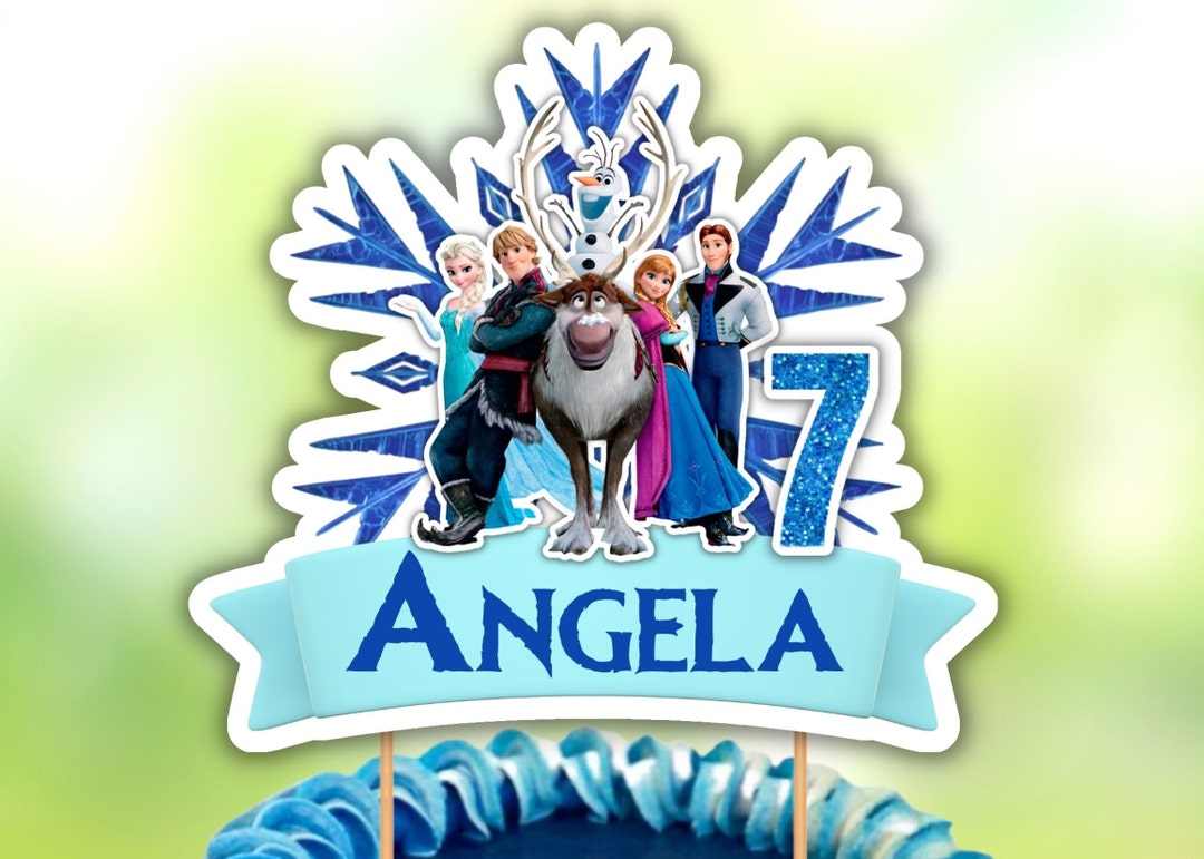 Frozen Cake Topper, Free Customize, Cake Topper, Digital File, Printable, Instant Download - Etsy