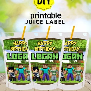 Printable Juice Labels, Free Customize, Printable Stickers, Instant ...