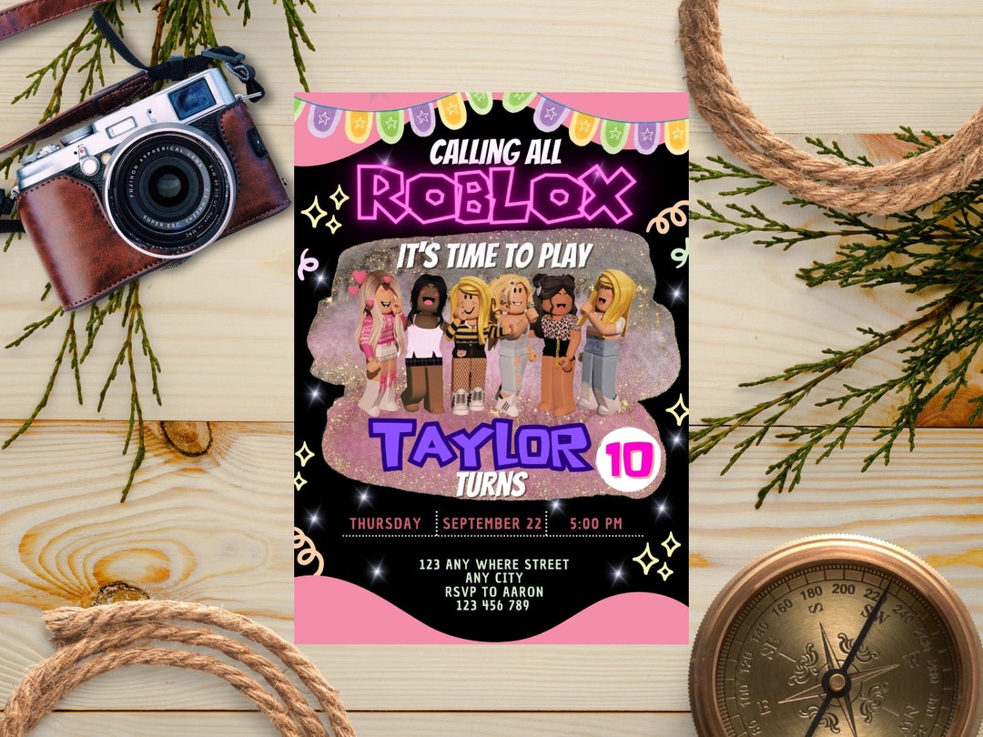 Roblox Birthday Invitation, Free Customization, Personalized and ...