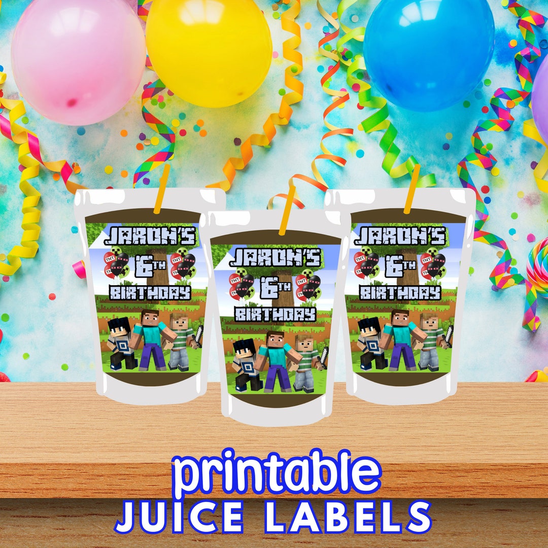 Printable Juice Labels, Free Customize, Printable Stickers, Instant ...