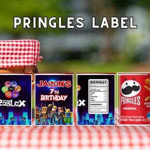 Printable Pringles Labels, Free Customize, Printable File, Digital ...