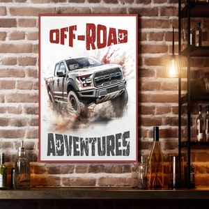 Ford Raptor Poster - Off-road Poster - Ford Ranger Raptor - Wall Print ...