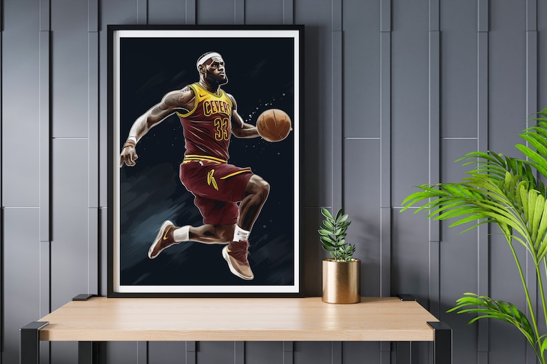 Lebron James Poster - Lebron Poster - Poster Art - AI Generated Art ...
