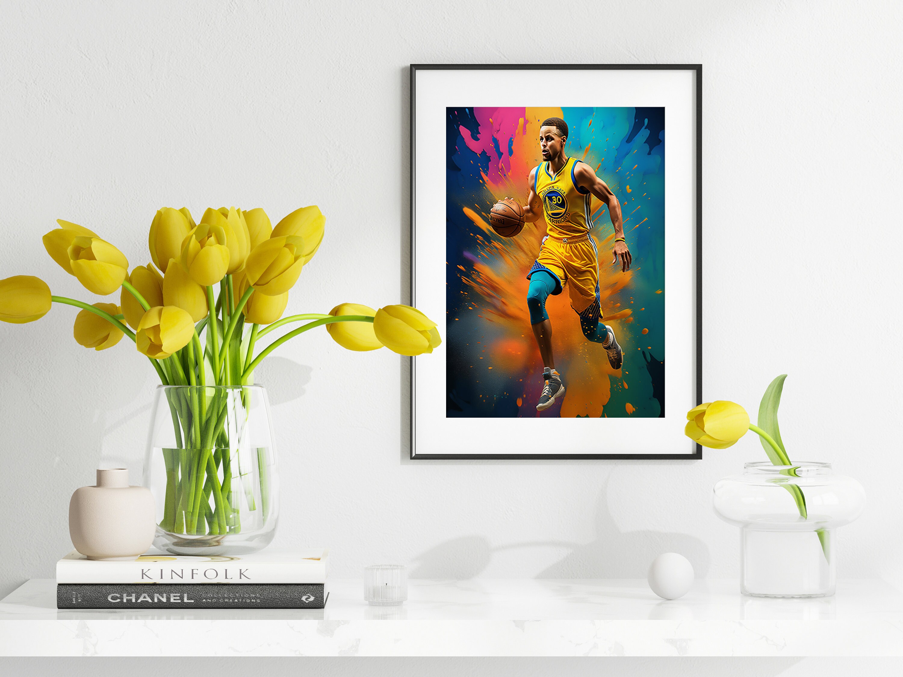 Steph Curry Digital Poster, Basketball Wall Art Printable, NBA Home ...