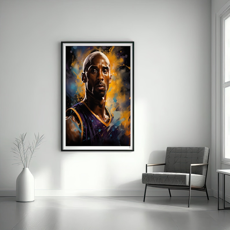 Kobe Bryant Poster - Kobe Bryant - Basketball Poster - Ai Generated Art ...