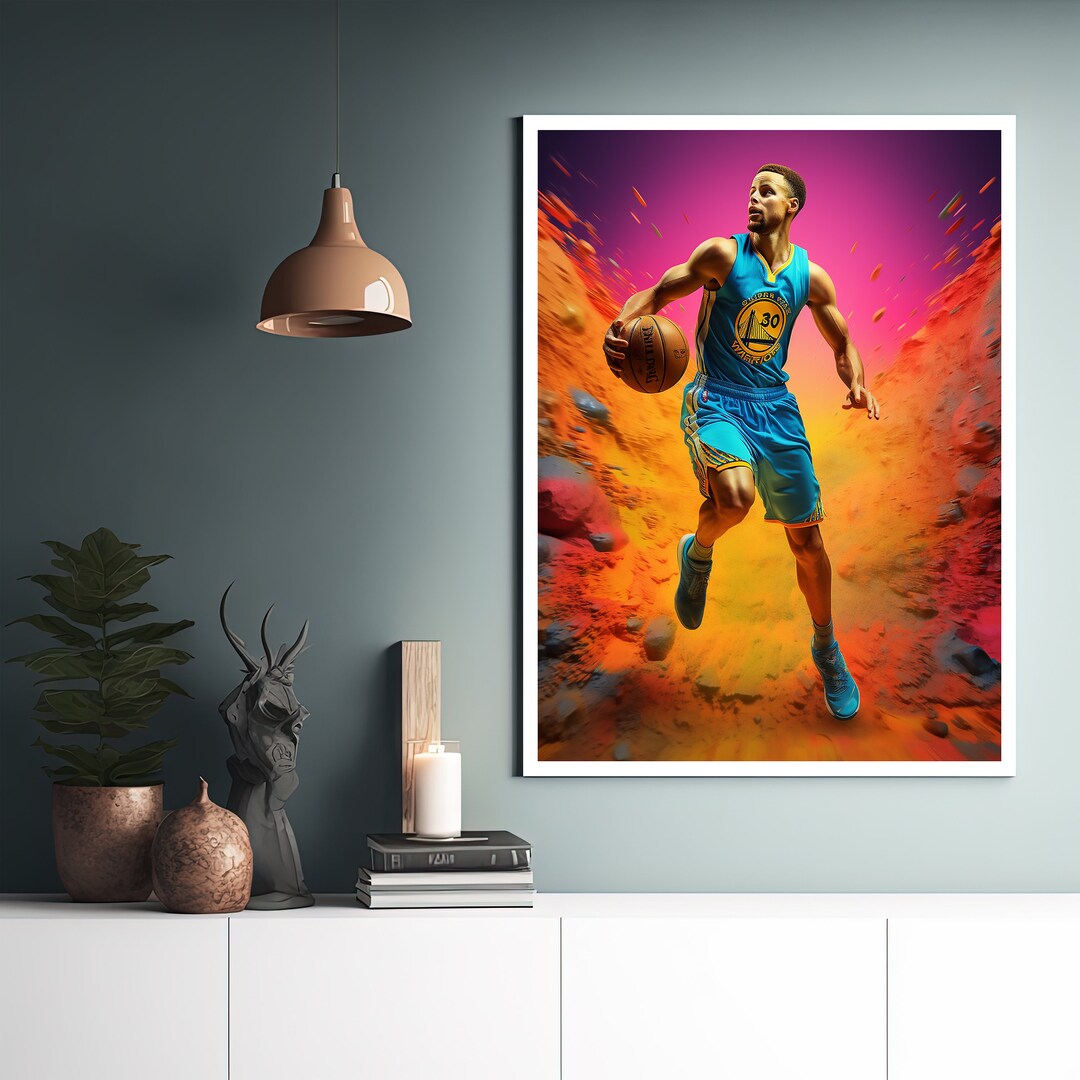 Steph Curry Poster - Stephen Curry Poster - Basketball Wall Art - Ai ...