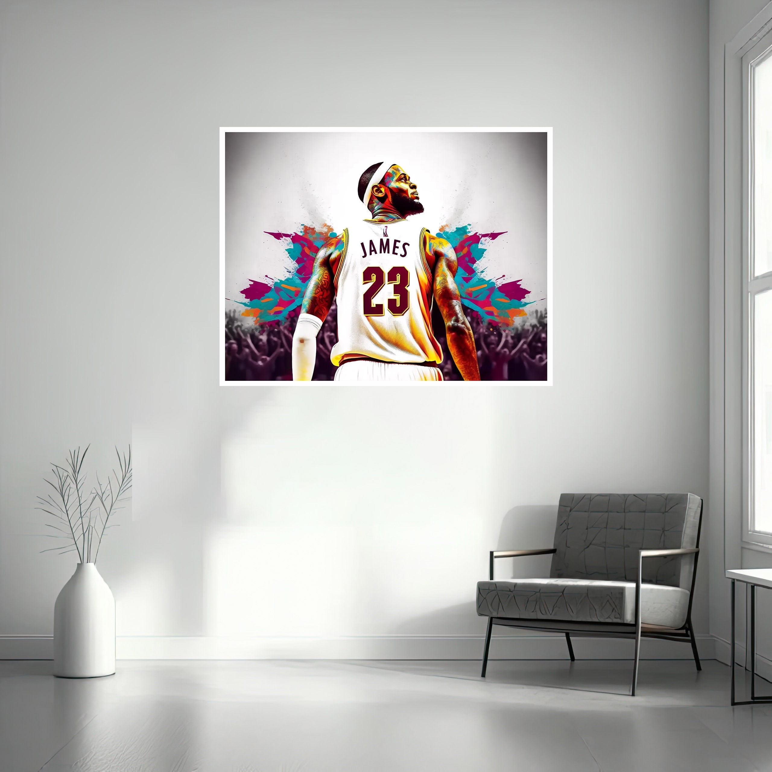 Lebron James Poster - Lebron James - Ai Generated Art - Basketball ...