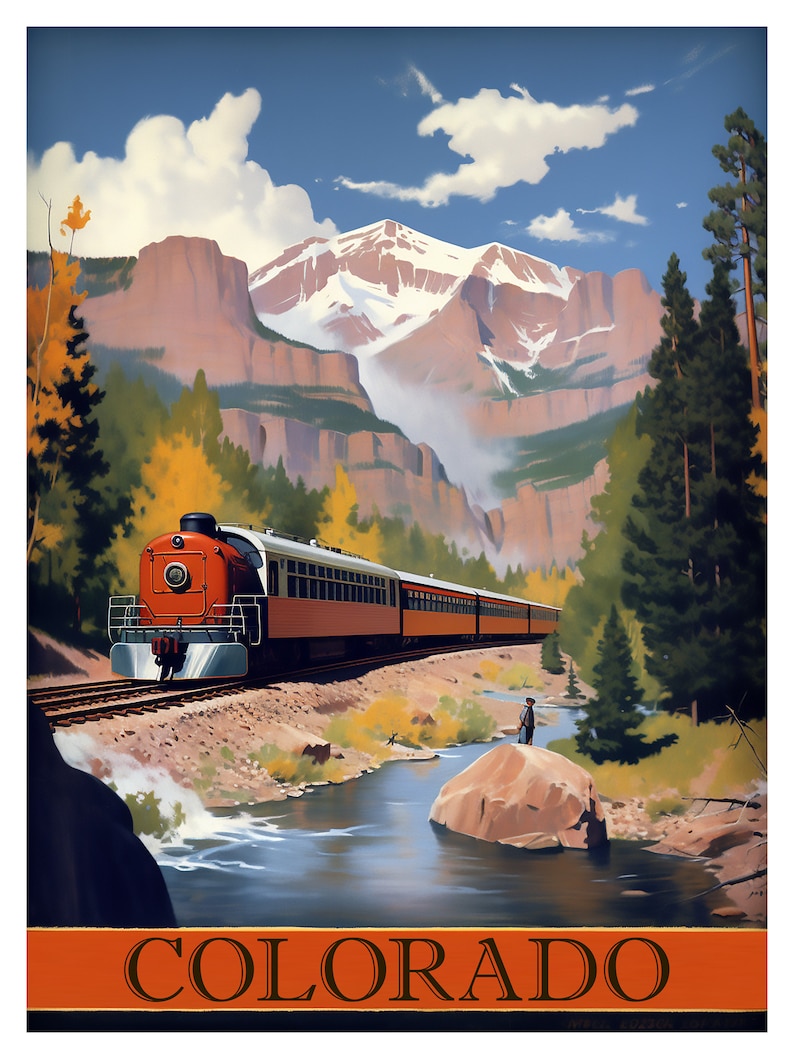 Colorado Travel Poster - Colorado Print - Vintage Travel Poster - Home ...