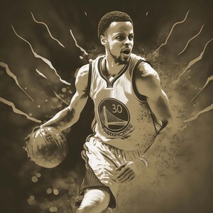 Stephen Curry Poster - Steph Curry Shirt Design - Ai Generated Art ...