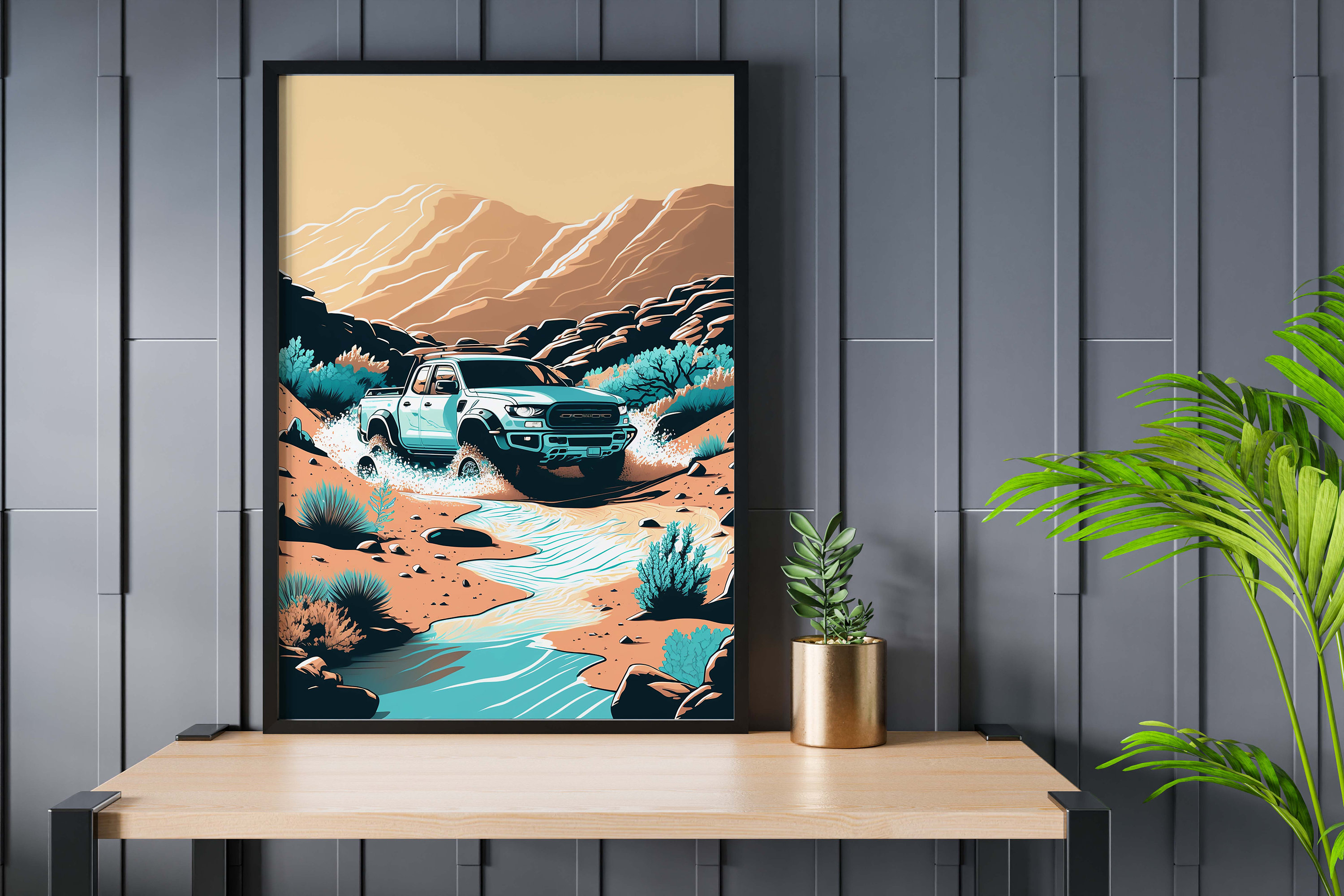 Offroad Poster - Ford Ranger Raptor - Wall Decor - AI Generated Art ...