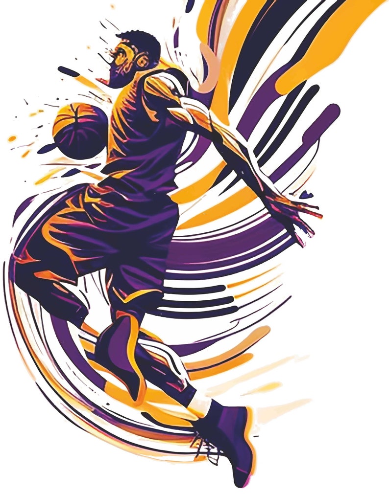 Vibrant Vector Illustration - Basketball Painting - EPS Download - Ai ...