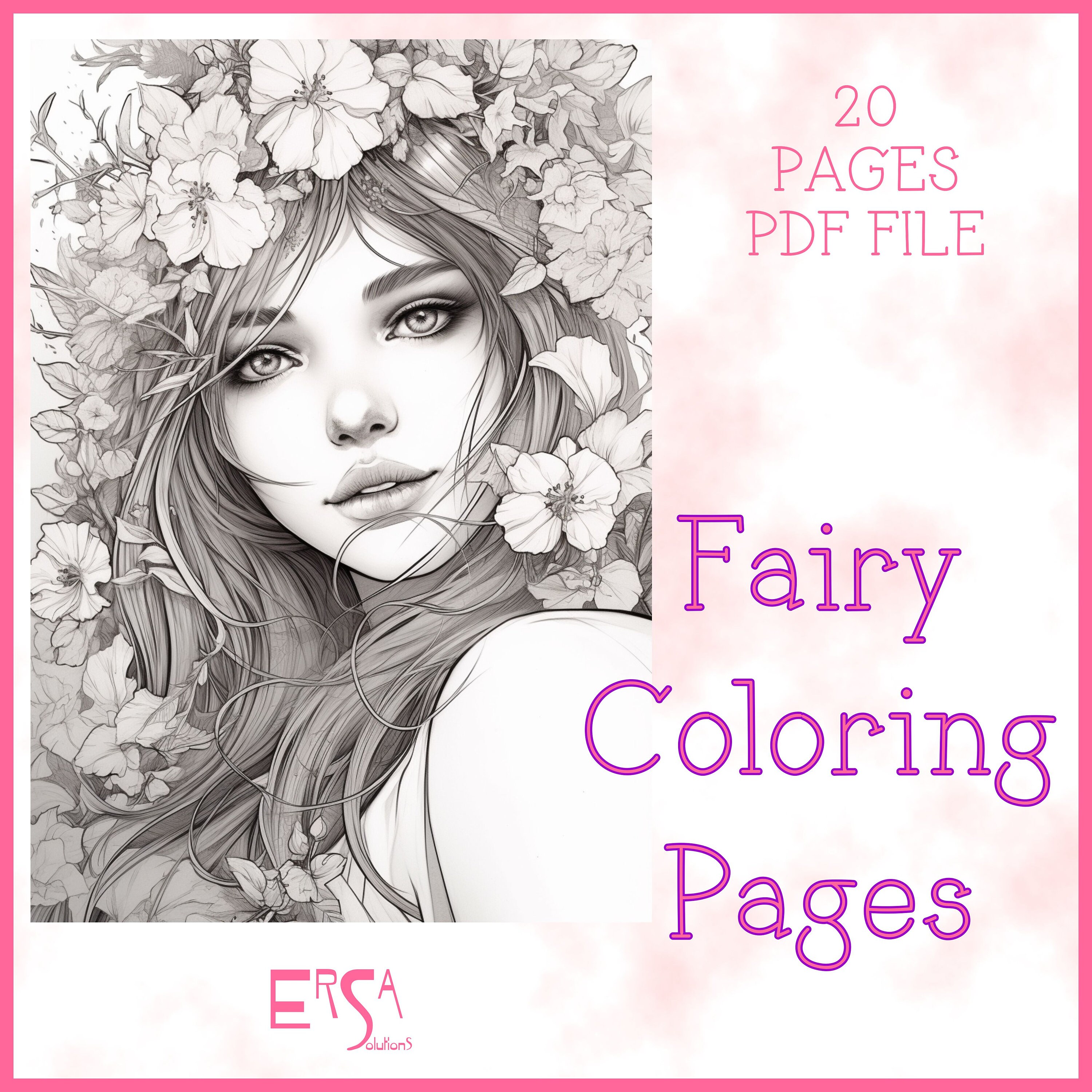 Fantasy Coloring Book - Printable Pages - Coloring Sheets - Instant ...