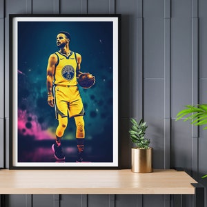 Steph Curry Poster - Stephen Curry - Basketball Wall Art - Ai Generated ...