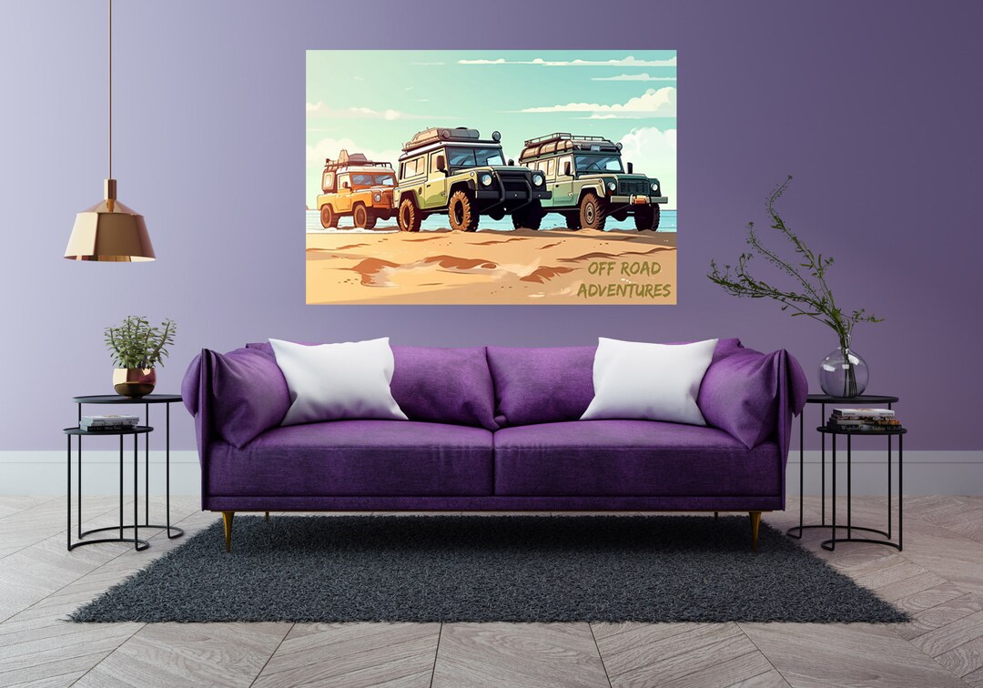 Defender Poster - Wall Art - off Road Poster - Land Rover Defender ...