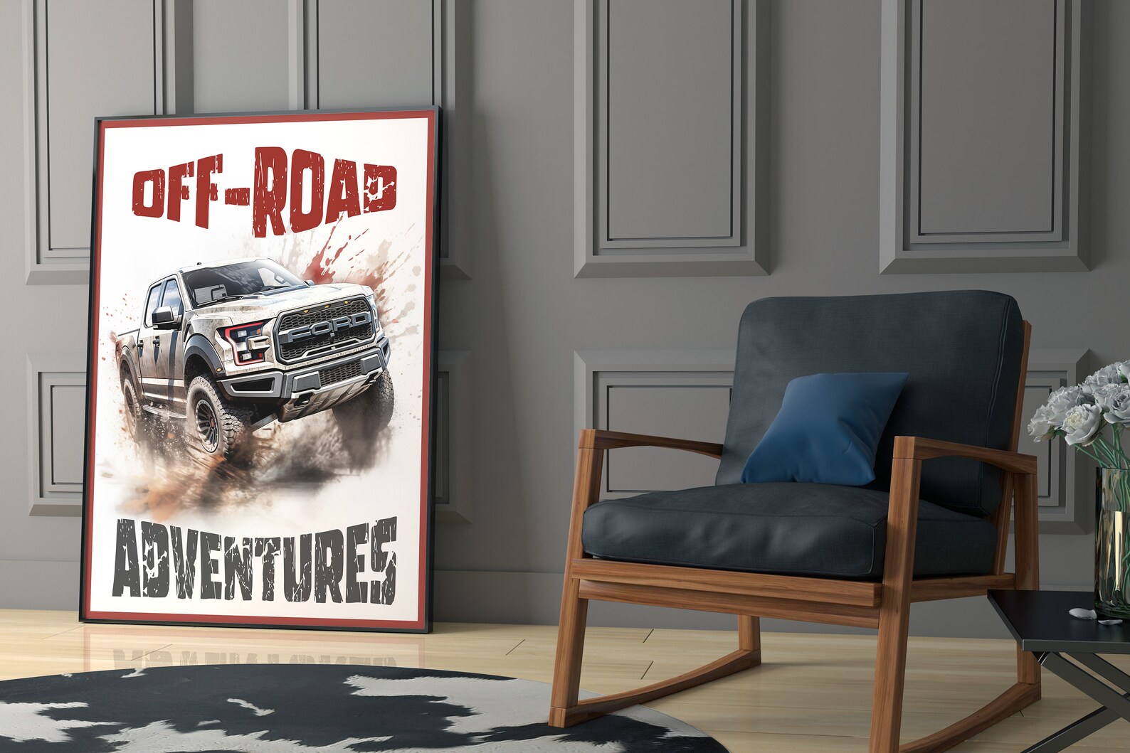 Ford Raptor Poster - Off-road Poster - Ford Ranger Raptor - Wall Print ...