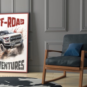 Ford Raptor Poster - Off-road Poster - Ford Ranger Raptor - Wall Print ...