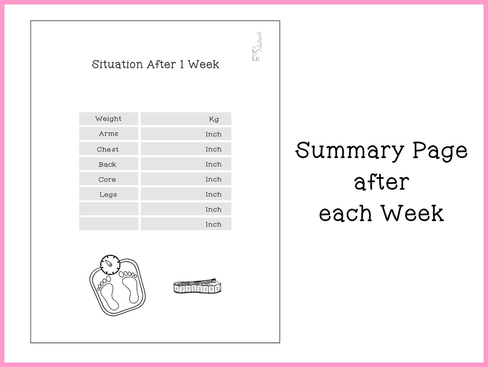 Weight Loss Tracker 60 Days Weight Loss Planner Printable Journal ...