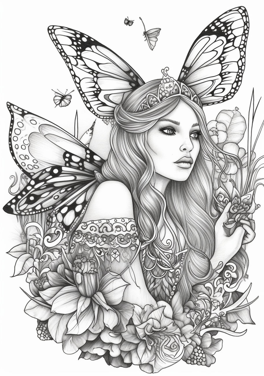 Adult Coloring Pages - 30 Pages Digital Download - Fantasy Coloring ...
