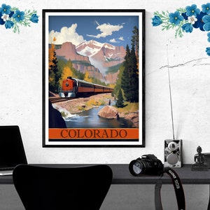 Colorado Travel Poster - Colorado Print - Vintage Travel Poster - Home ...