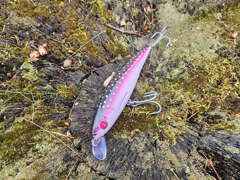6" Dark Tentacle RIZZ Minnow, Striped Bass Lures, Bluefish Lures, Pike ...