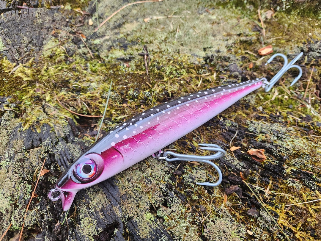 7" Mega Minnow Jerkbait: Striped Bass Saltwater Fishing Lure - Etsy