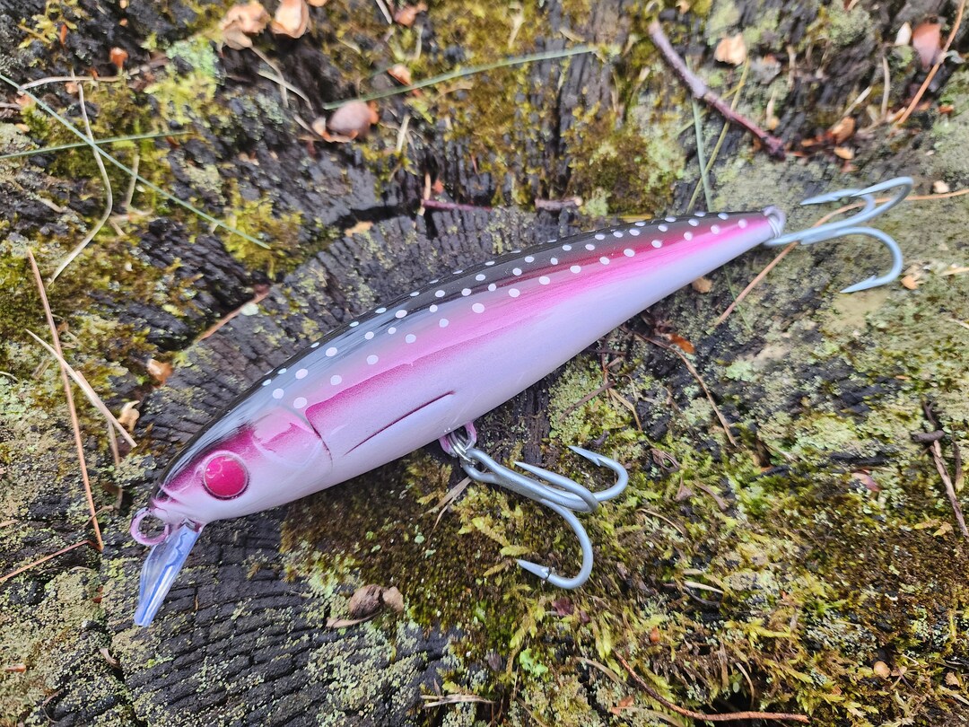 6" Dark Tentacle RIZZ Minnow, Striped Bass Lures, Bluefish Lures, Pike ...