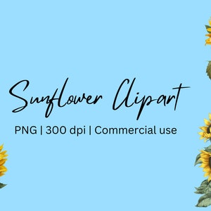 Sunflower Clipart Sunflower Bundle Sunflower SVG Sunflower - Etsy