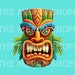 Hawaiian Tiki Clipart Tropical Clipart, Tiki Mask, Tiki PNG, Instant ...