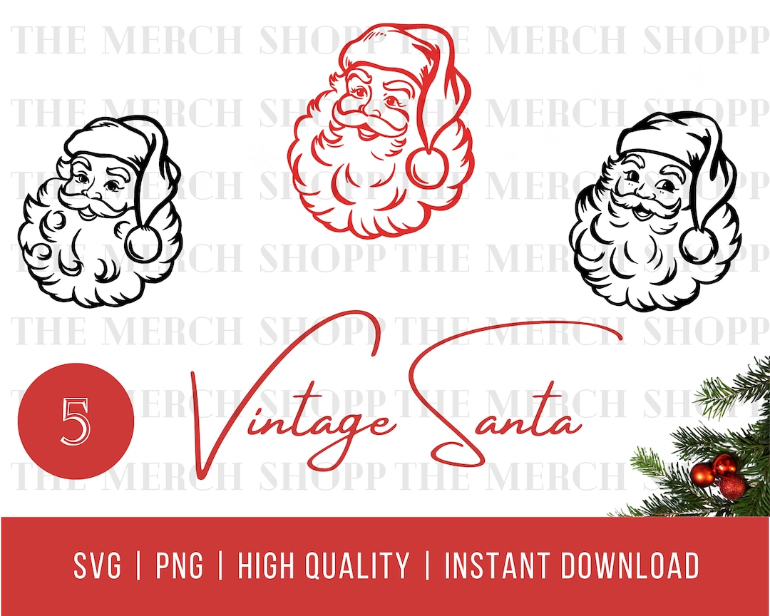 Vintage Santa Svg Santa Png Santa Svg Bundle Old School - Etsy Canada