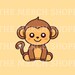 Monkey Clipart Bundle Cute Monkeys Monkey Safari Jungle - Etsy