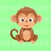 Monkey Clipart Bundle Cute Monkeys Monkey Safari Jungle - Etsy