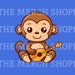 Monkey Clipart Bundle Cute Monkeys Monkey Safari Jungle - Etsy