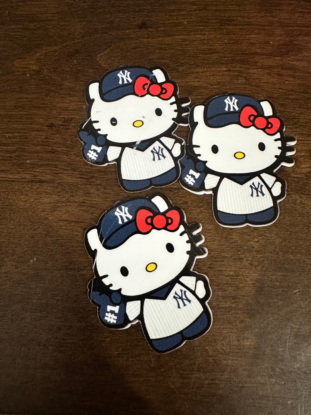 NY Kitty Stickers Baseball Yanks New York Citysd Custom Homemade Girly ...