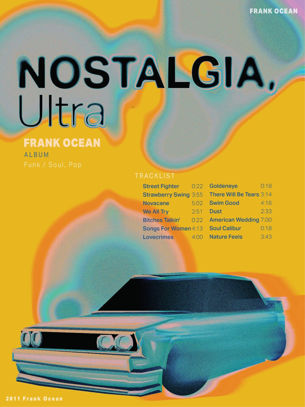 3 Frank Ocean Nostalgia Ultra Printable Posters - Etsy