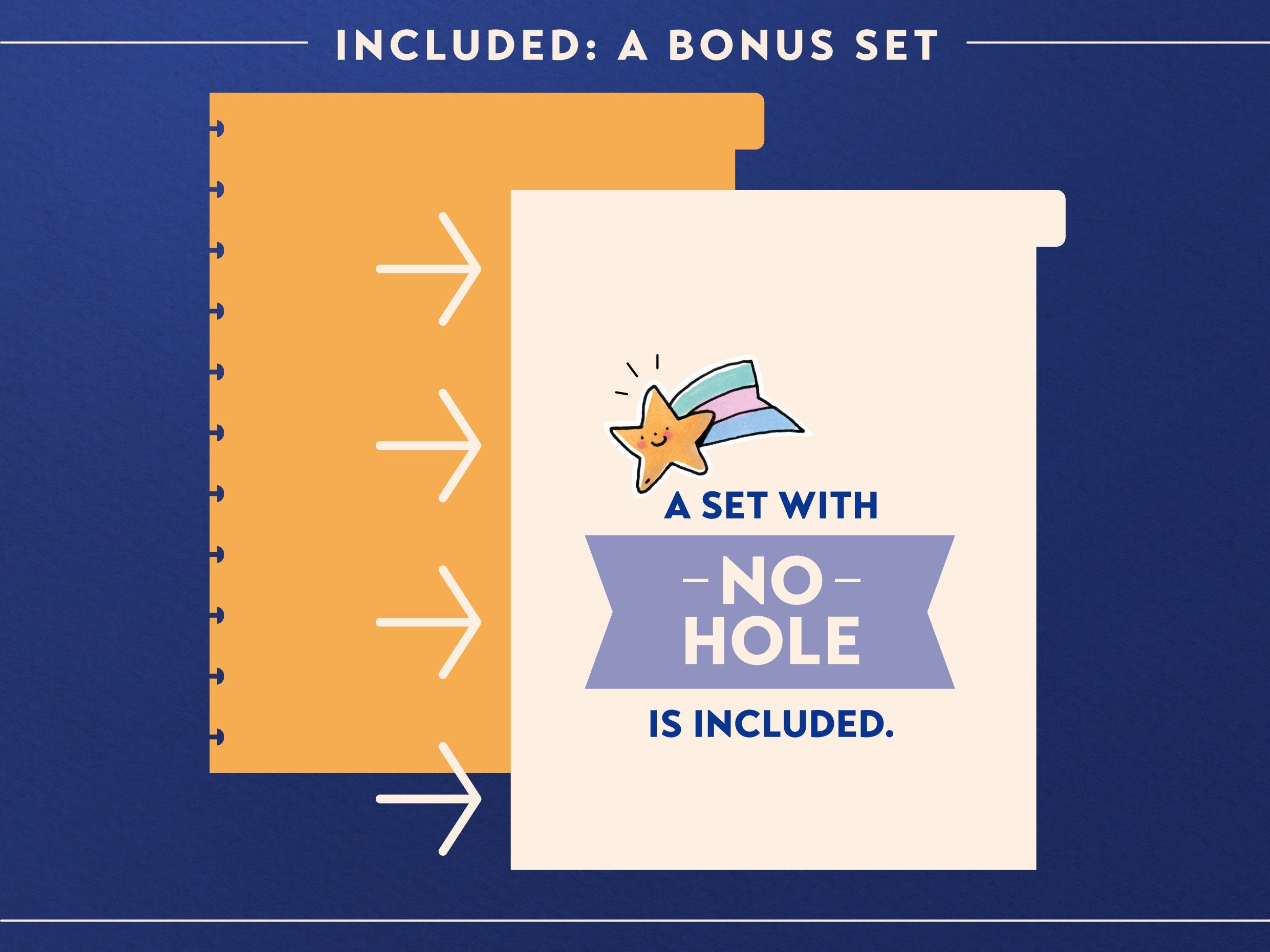 12 Side Tab Dividers for LETTER Size Disc Bound Planner, Die Cutting ...